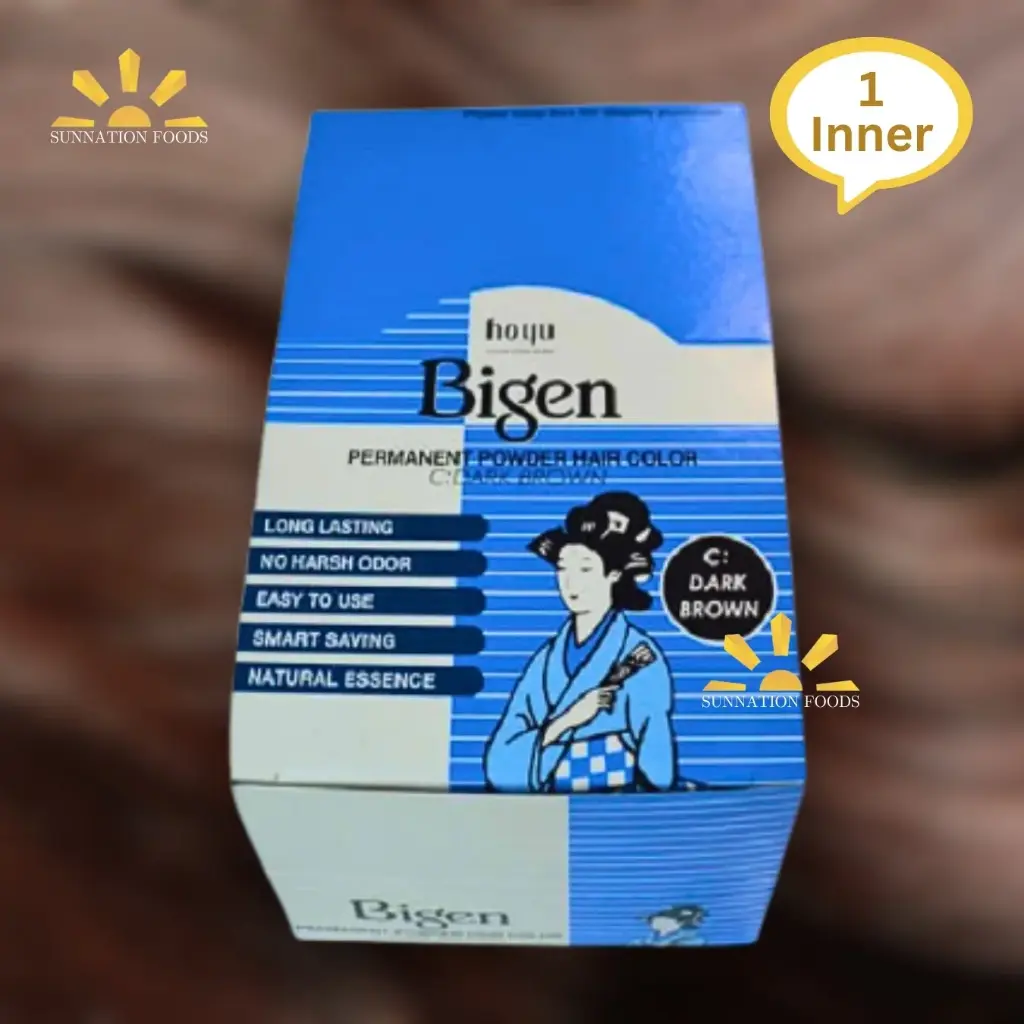 Bigen Hair Dye Powder DARK BROWN (C) 12's (Inner) | Sunnation Foods