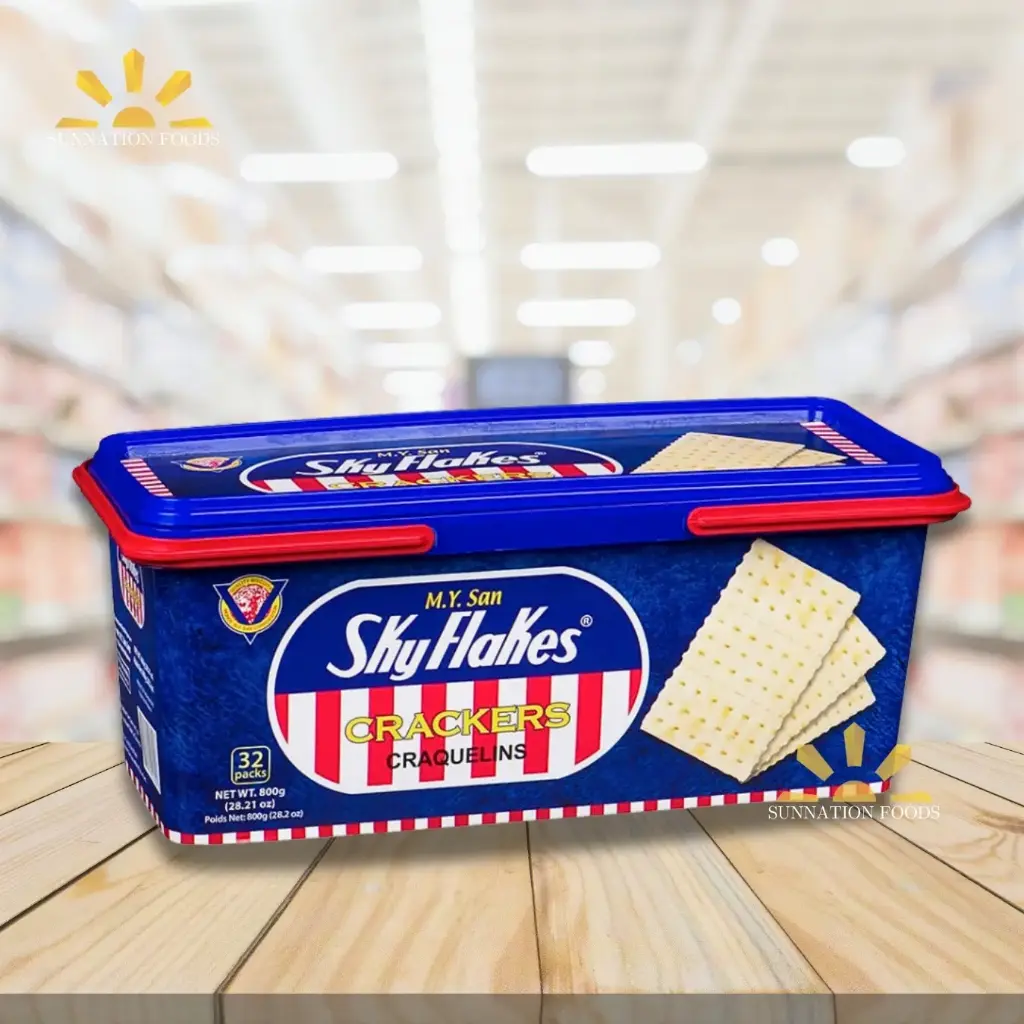 M.Y. San Skyflakes Crackers TUB 8x800g | Sunnation Foods