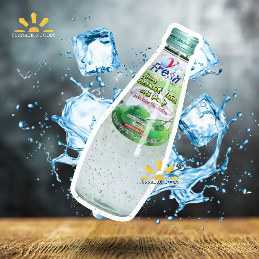 V-Fresh Young COCONUT Juice w. PULP 12 | Sunnation Foods