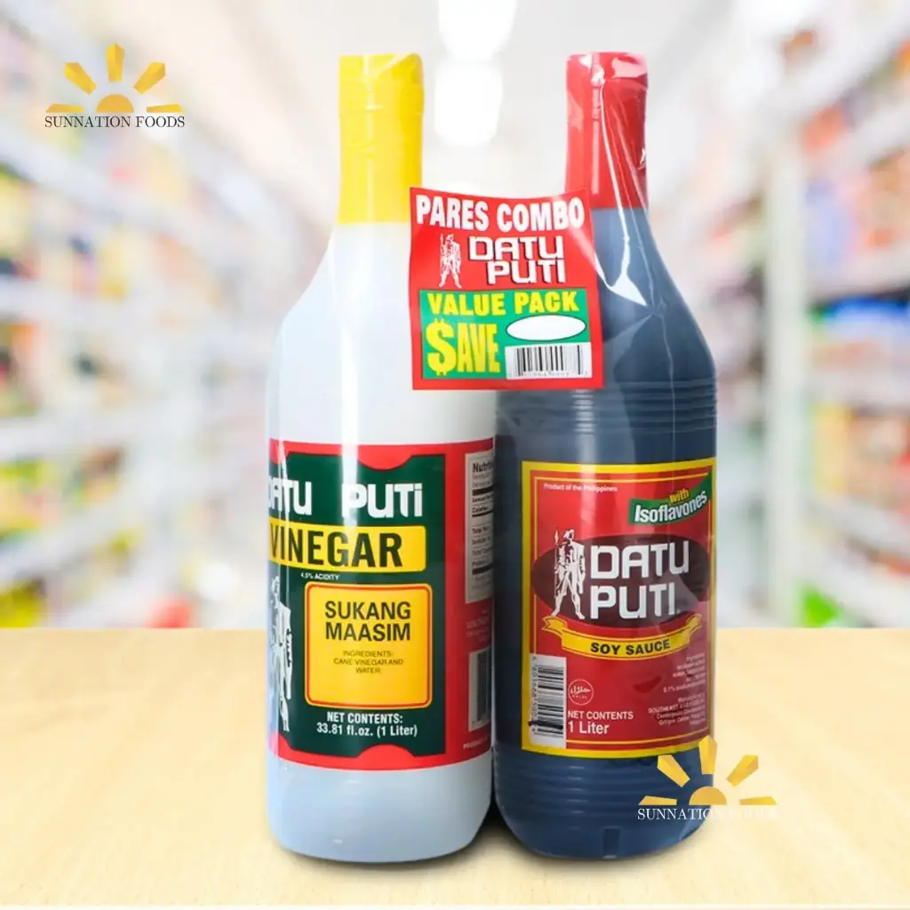 DATU PUTI VALUE PACK (Vin1L + Soy Sauce 1L) x 6 | Sunnation Foods